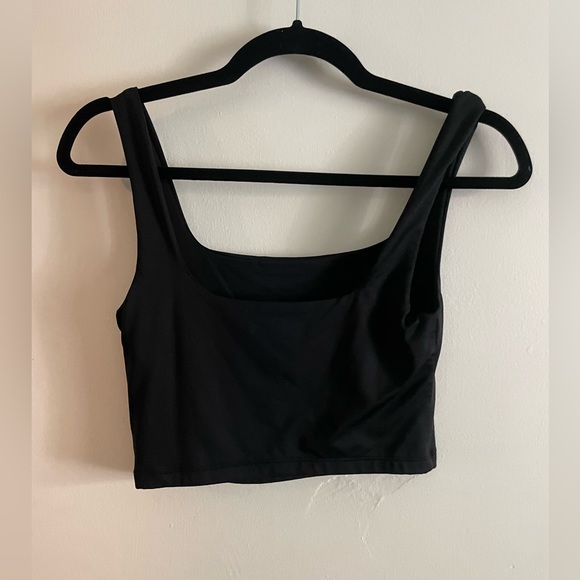 Tops | Black Cropped Tank | Poshmark